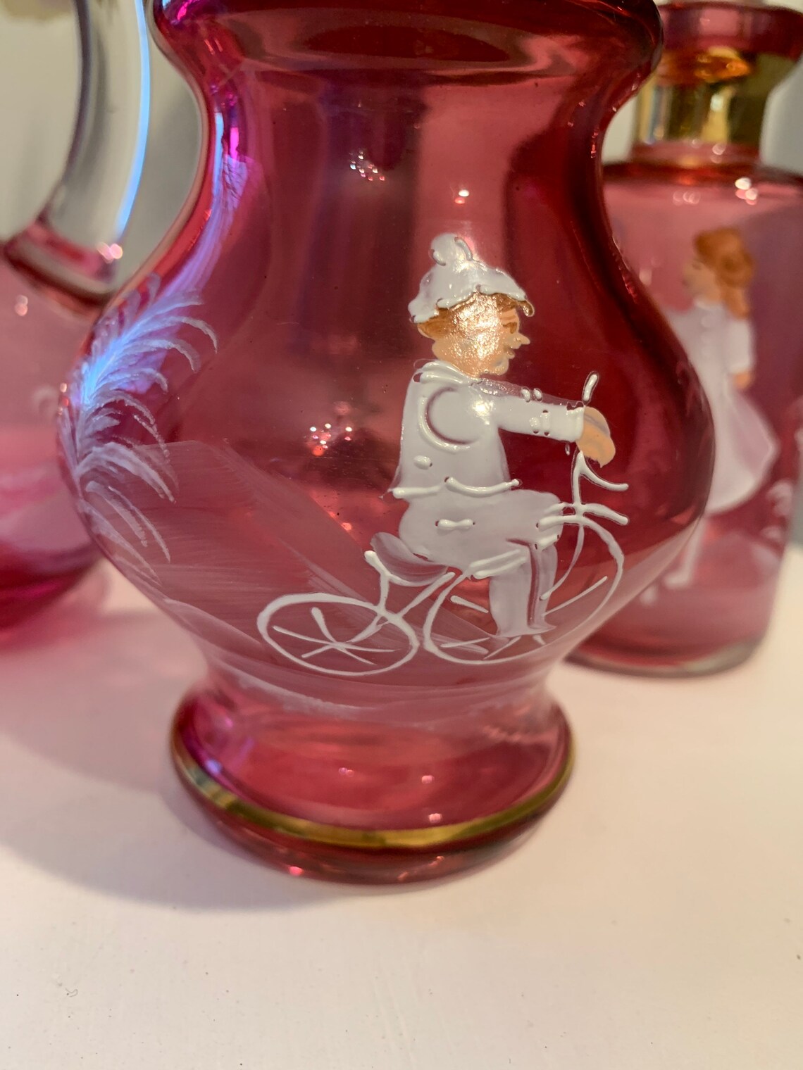 Antique Mary Gregory Cranberry Glass Your Choice Shaker | Etsy