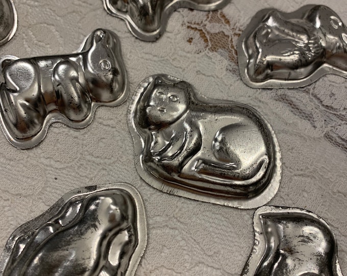 Tiny Animal Chocolate Tin Molds Set of Ten Vintage Candy Molds - Etsy