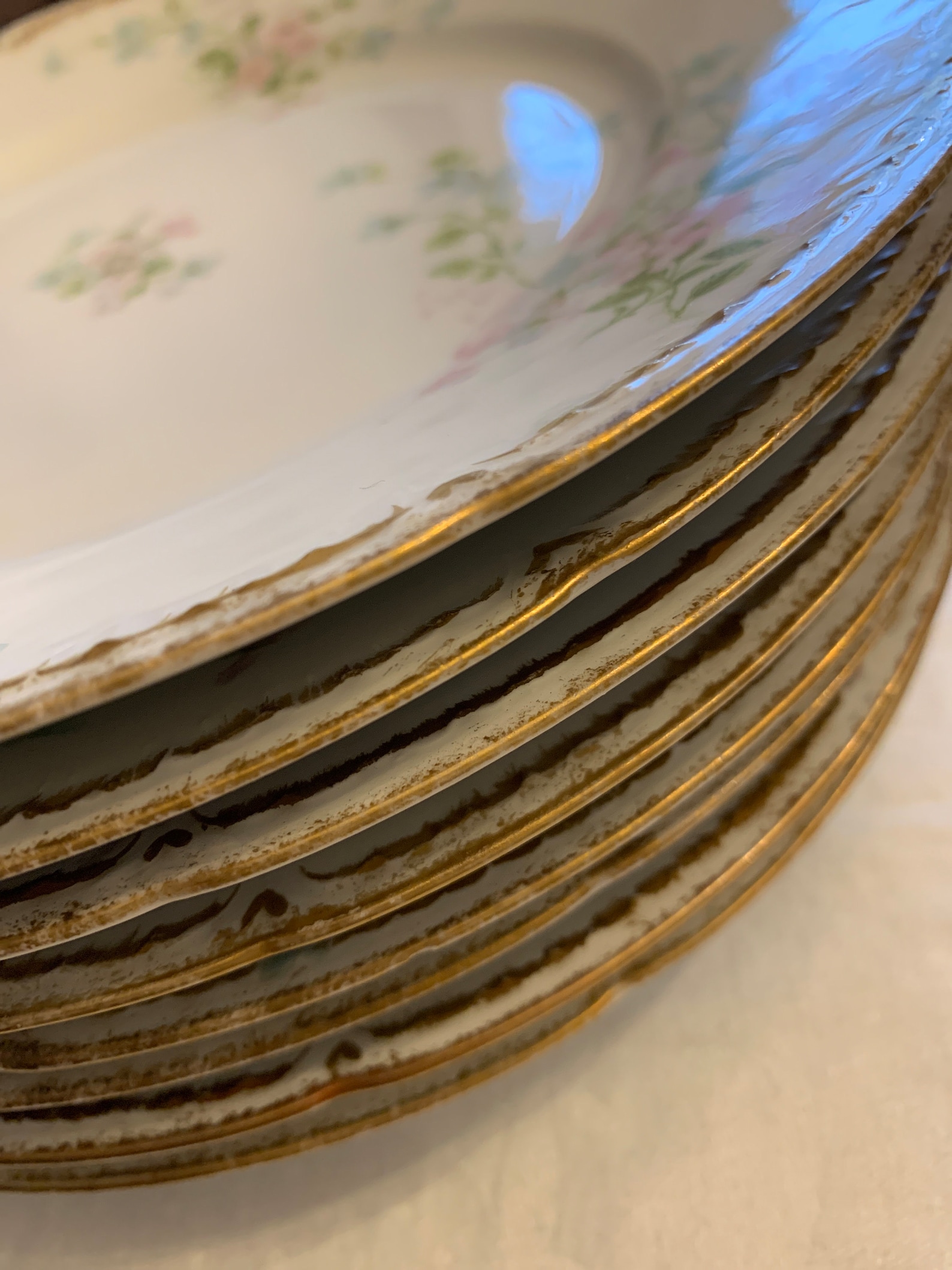 Limoges GDA France Plates Pink and Blue Flowers - Etsy