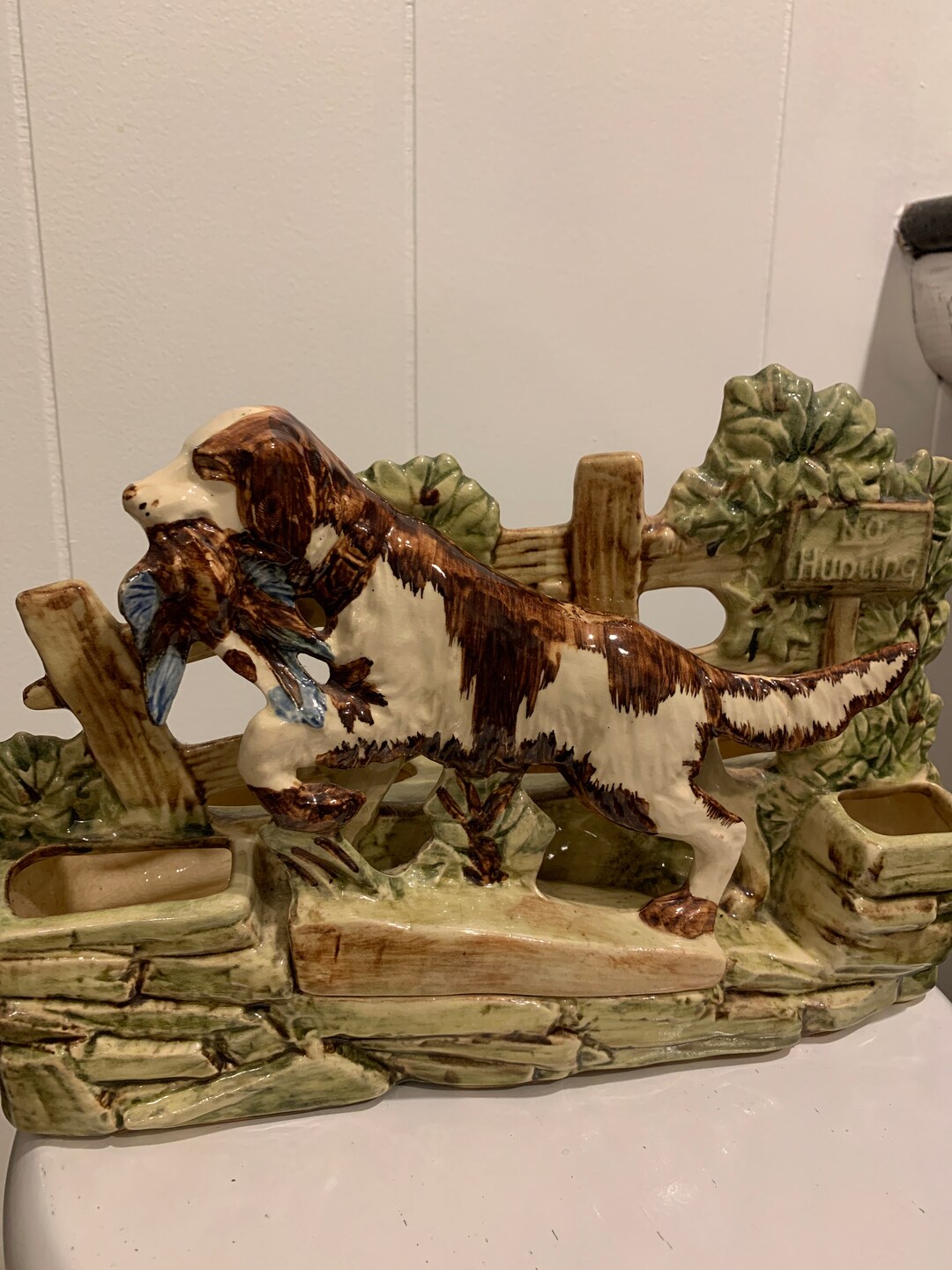 Mccoy Bird Hunter Dog Planter Vintage - Etsy