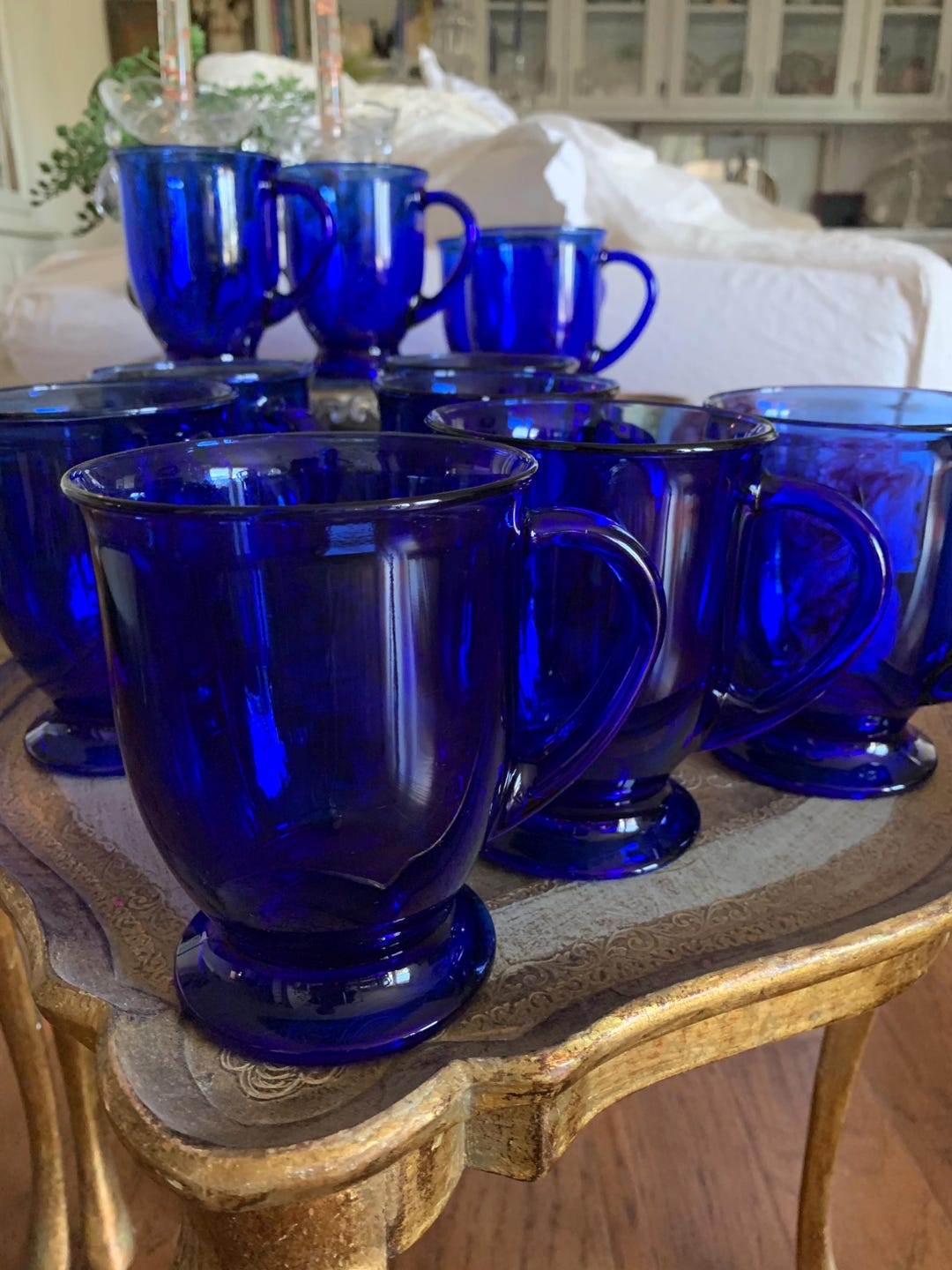 Cobalt Blue Glass Coffee Mug Anchor Hocking Large Mug - Etsy