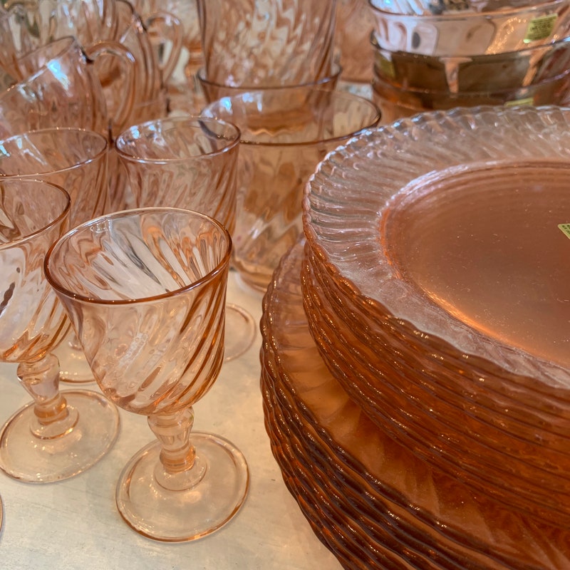 Pink Glassware - Etsy