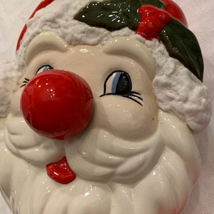 Vintage Santa Face Musical Wall Hanging - Etsy