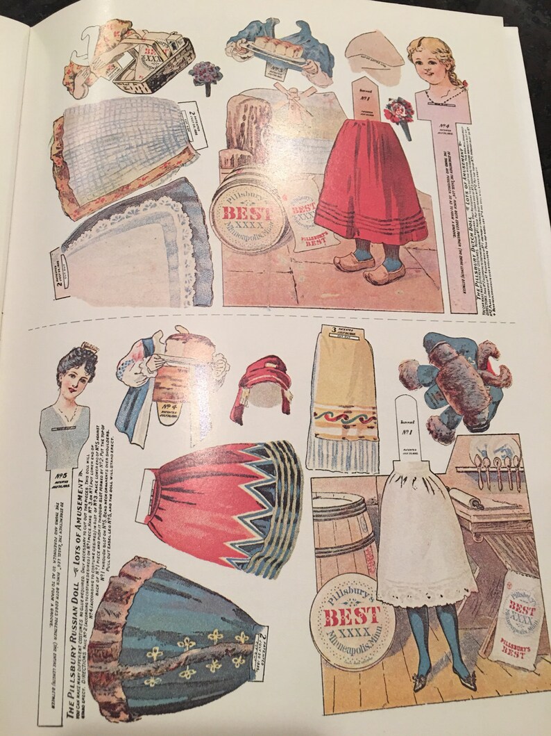 Antique Advertising Paper Dolls Book, Full Color Reproduction - Etsy