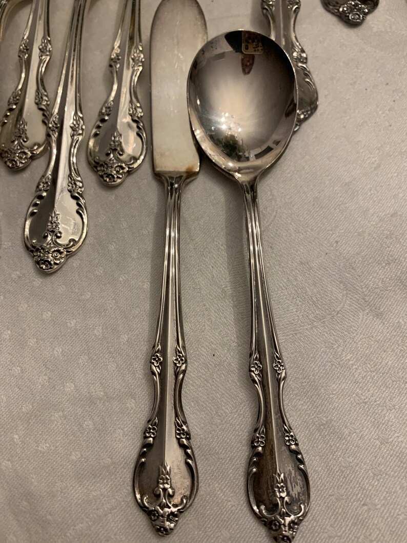 Rogers Bro Vintage Silverware Set Silver Plated Southern Splendor - Etsy