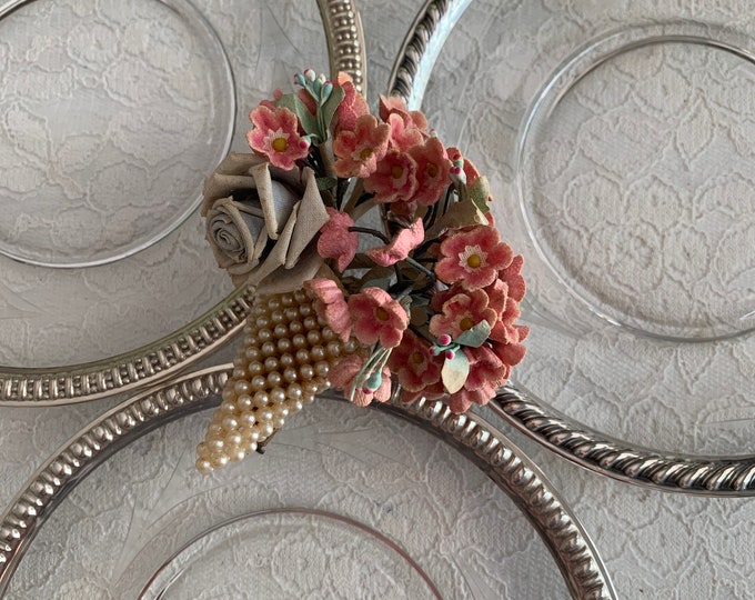 Sterling Silver Rimmed Etched Glass Plates Dishes - Etsy