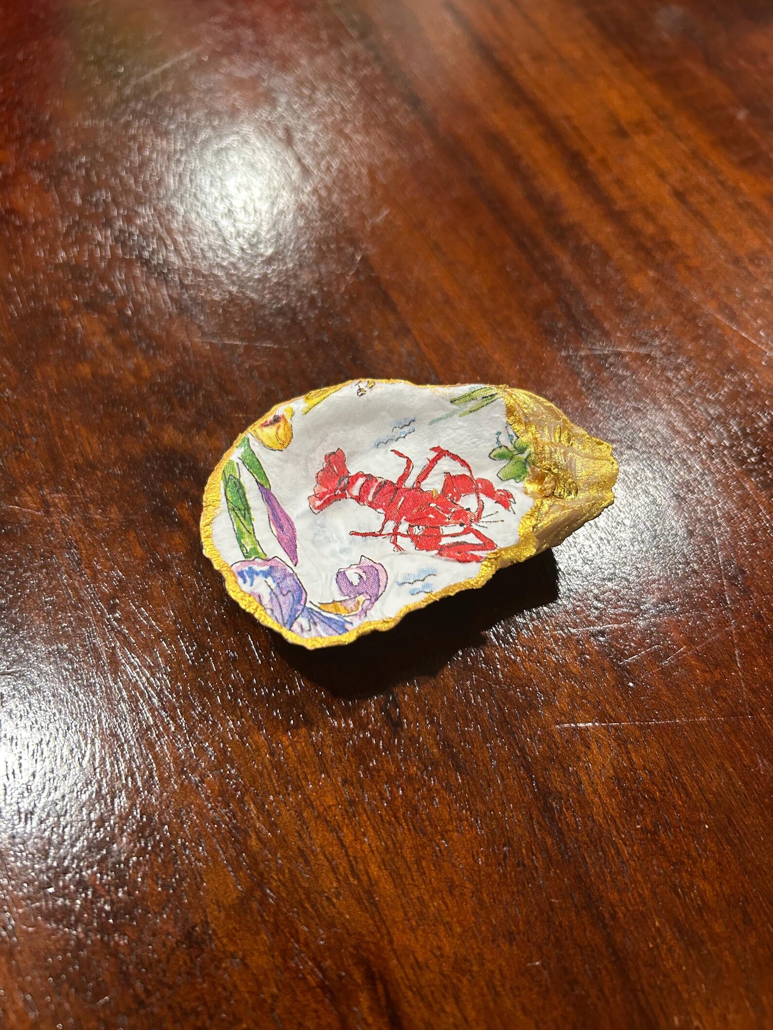 Decoupage Crafts on an Oyster Half Shell - Etsy