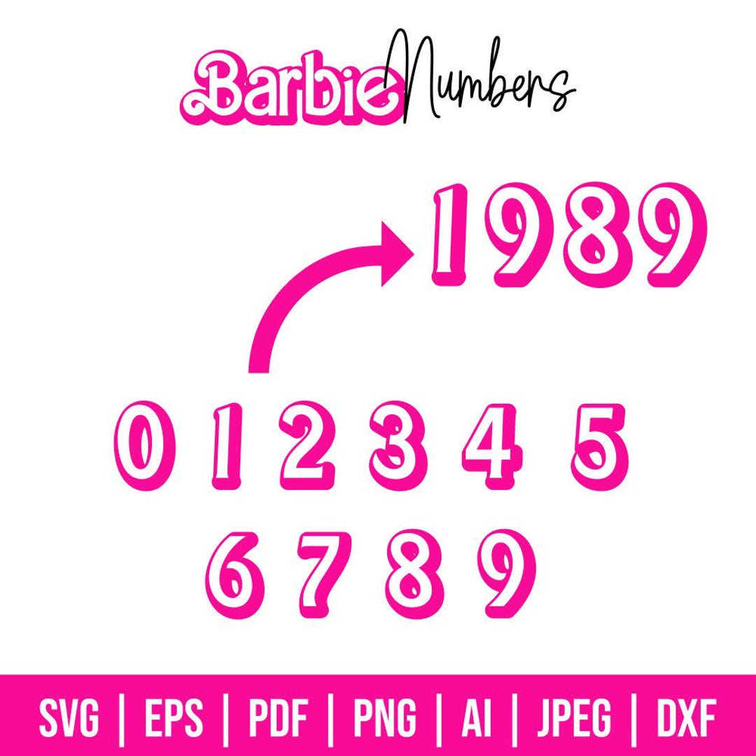 Dolly Numbers Svg Png, Doll Number Svg, Numbers Princess Babe Girl Svg ...