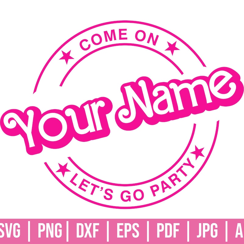 Custom Barbie Digital Logo - Etsy UK