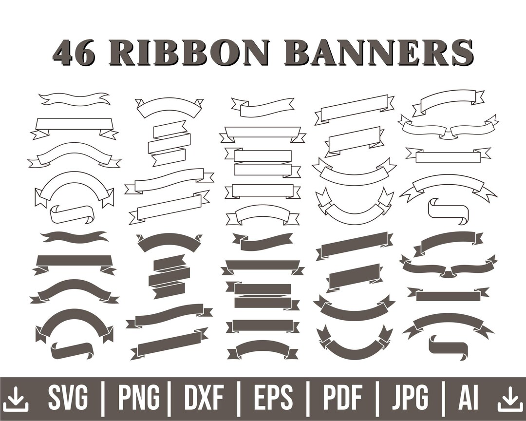 Ribbon Banner Svg, Birthday Banner Svg, Coquette Svg, Ribbon Clipart ...