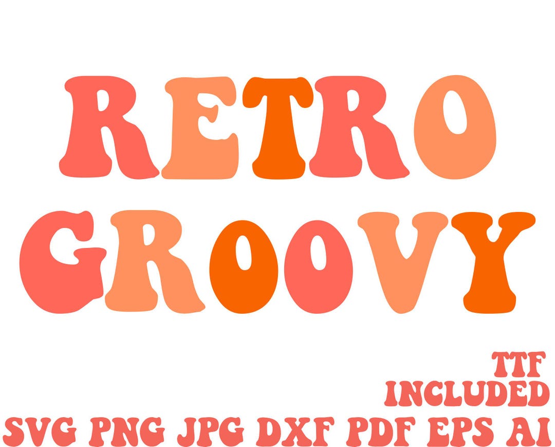 Retro Groovy Font SVG: Vintage Alphabet Clipart (digital Download) - Etsy
