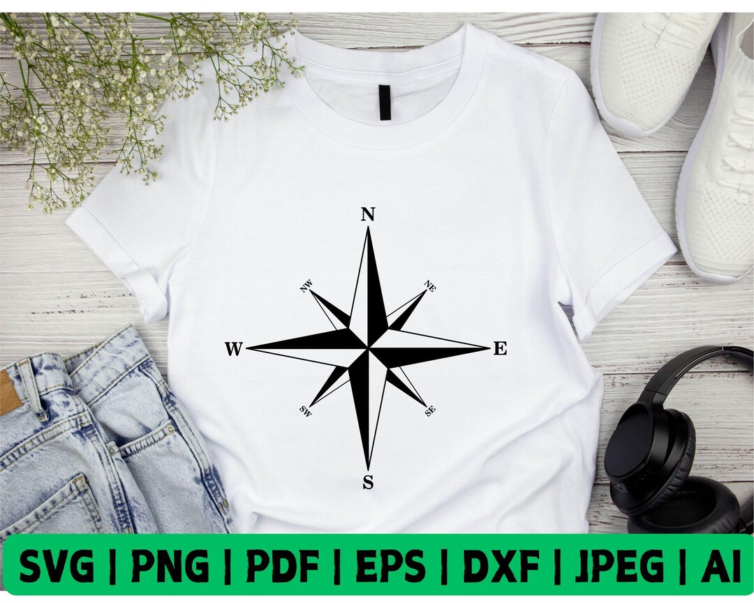 Compass Svg, Compass Rose Svg, Nautical Compass Svg, Compass Star Svg ...