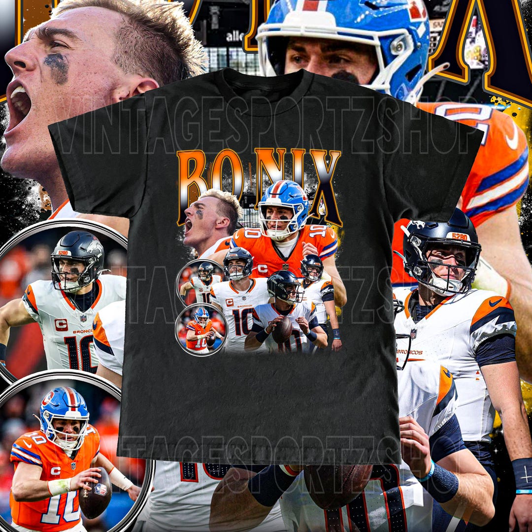 Bo Nix Shirt - Adult & Kids Sizes Custom Vintage Design Retro Bootleg ...