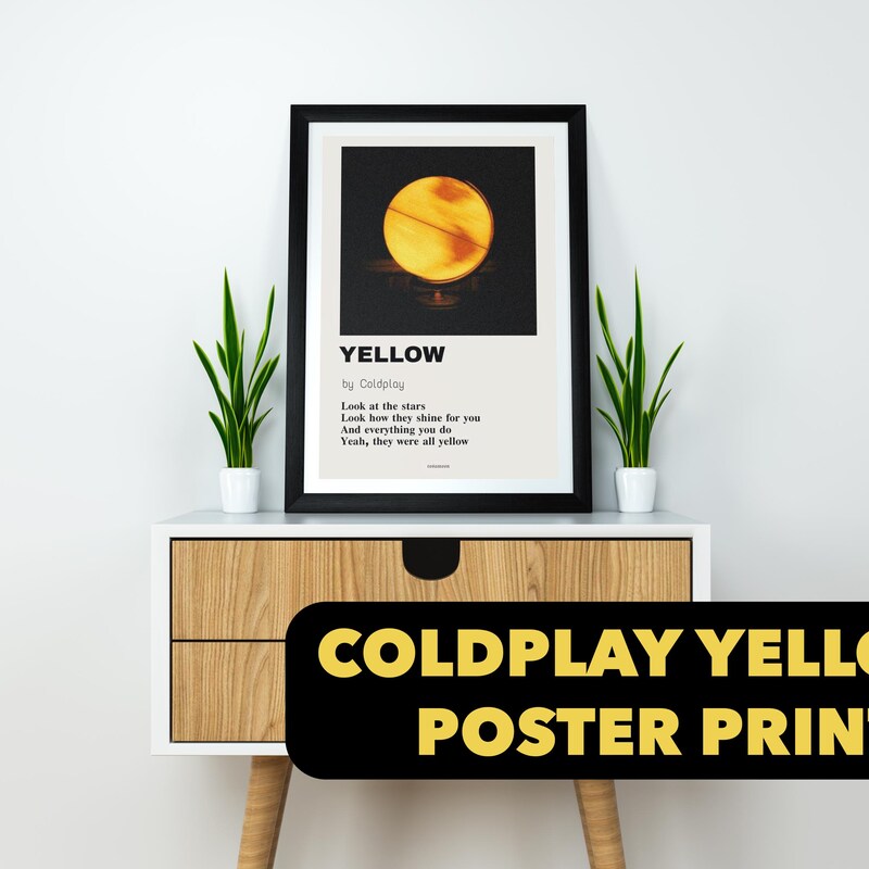 Coldplay Yellow - Etsy