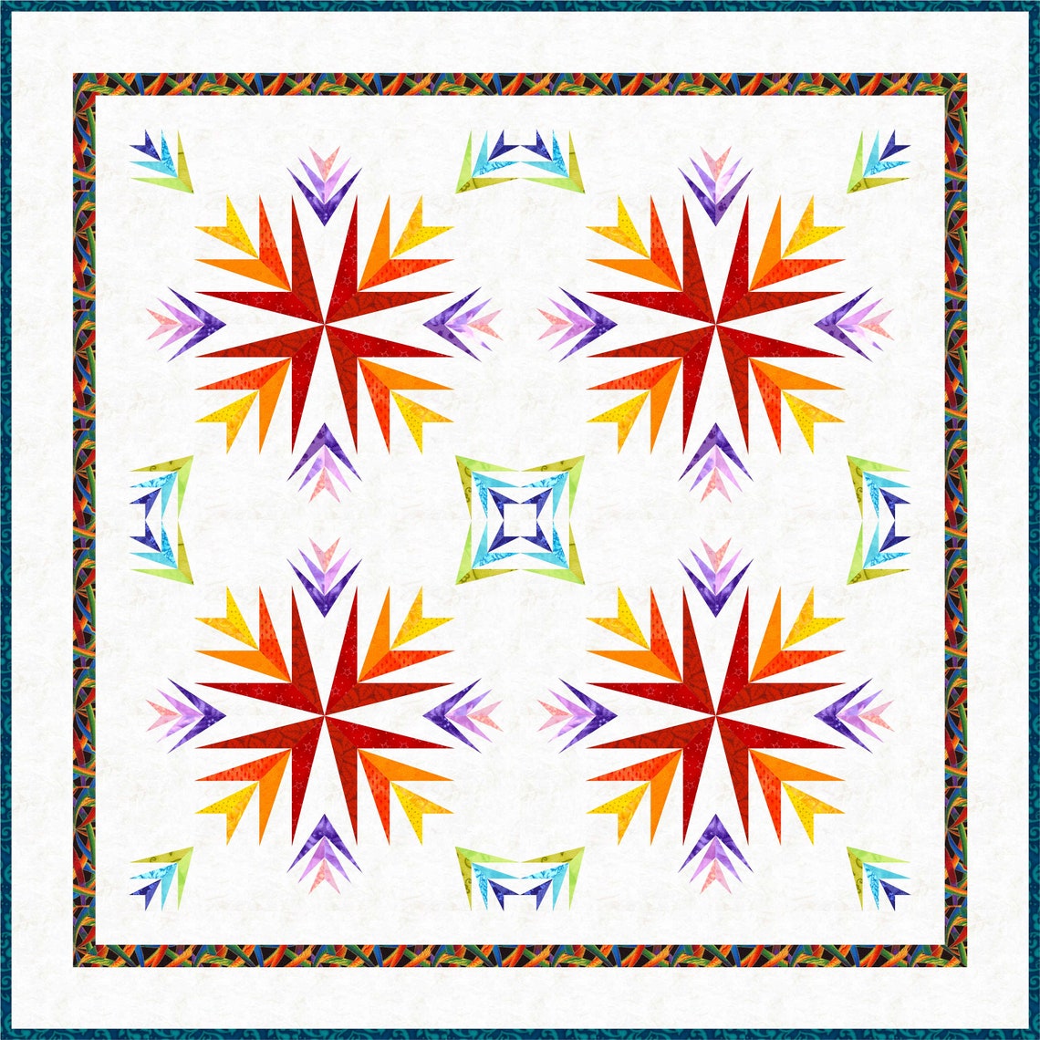 Starburst PDF Quilt Pattern | Etsy UK