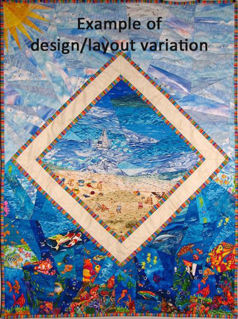 Beach Scene Quilt - PDF Pattern - Etsy UK