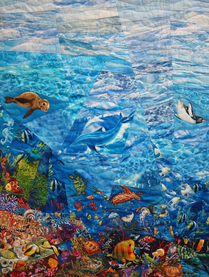 Beach Scene Quilt PDF Pattern | Etsy