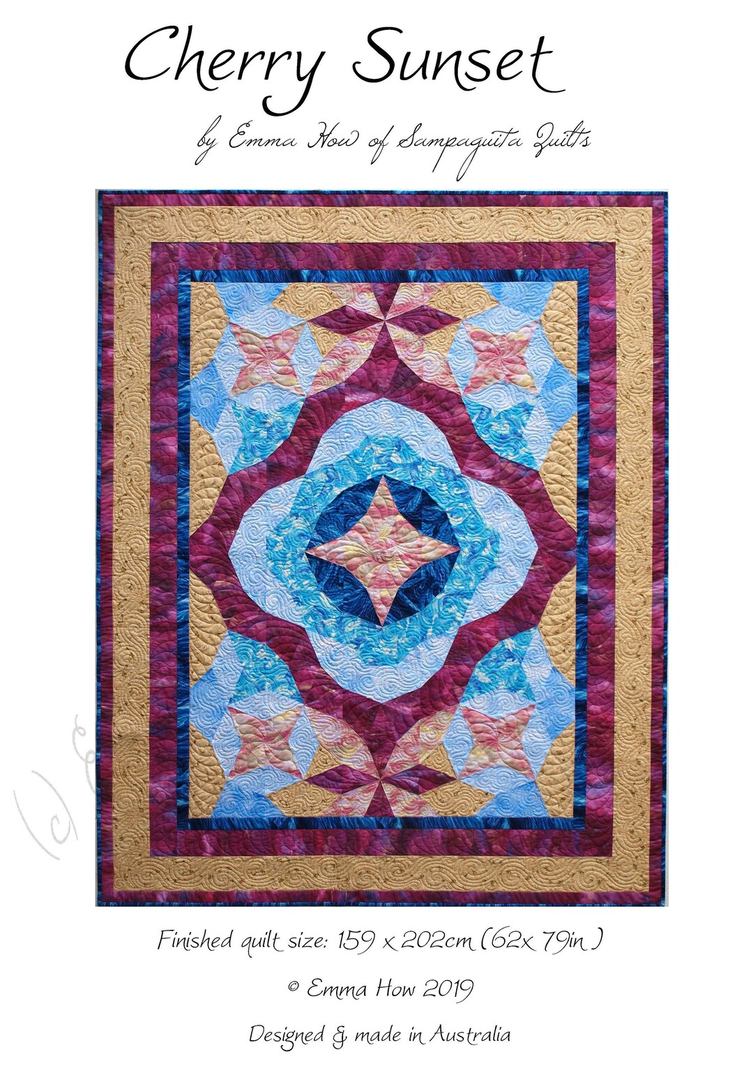 Cherry Sunset - PDF Quilt Pattern - Etsy