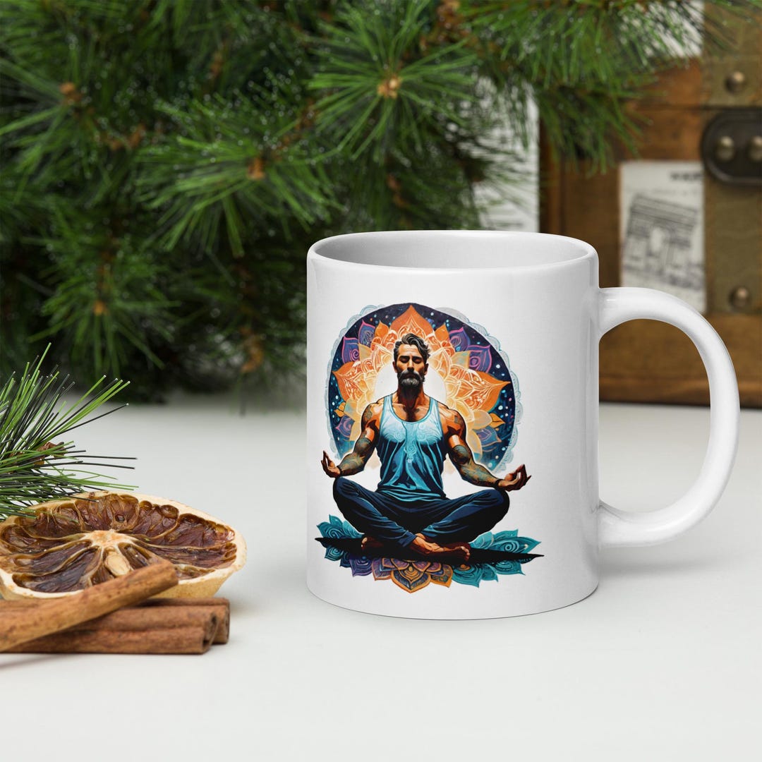 Men's Yoga Mug: Spiritual Namaste Coffee Cup (20 Oz) - Etsy