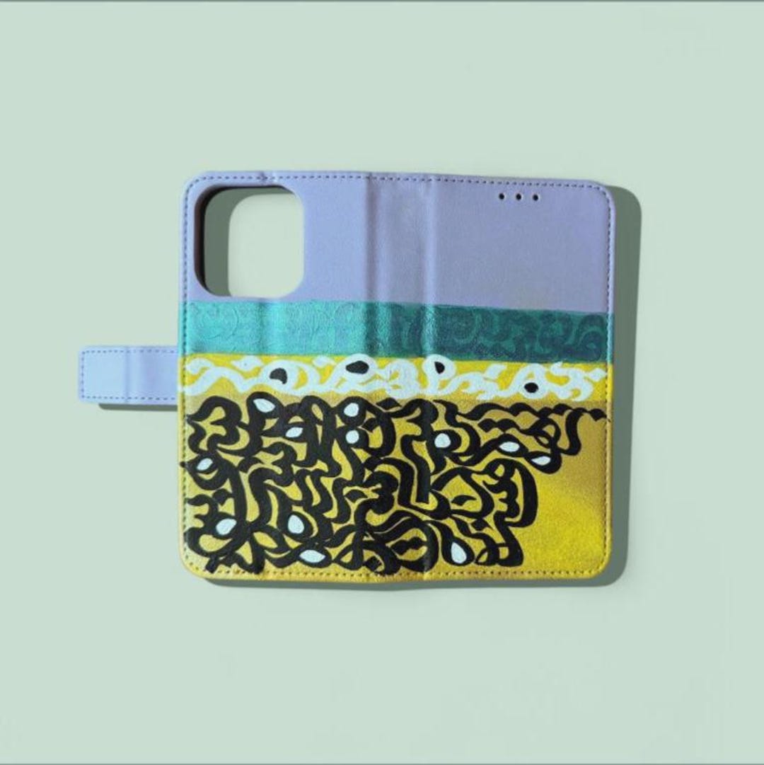 Hand-painted Calligraphy iPhone 16 Pro Wallet Case - Etsy