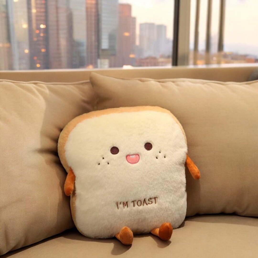 Toast Plush Toast Pillow Toast Plushie Bread Plush Bread Pillow Cute ...