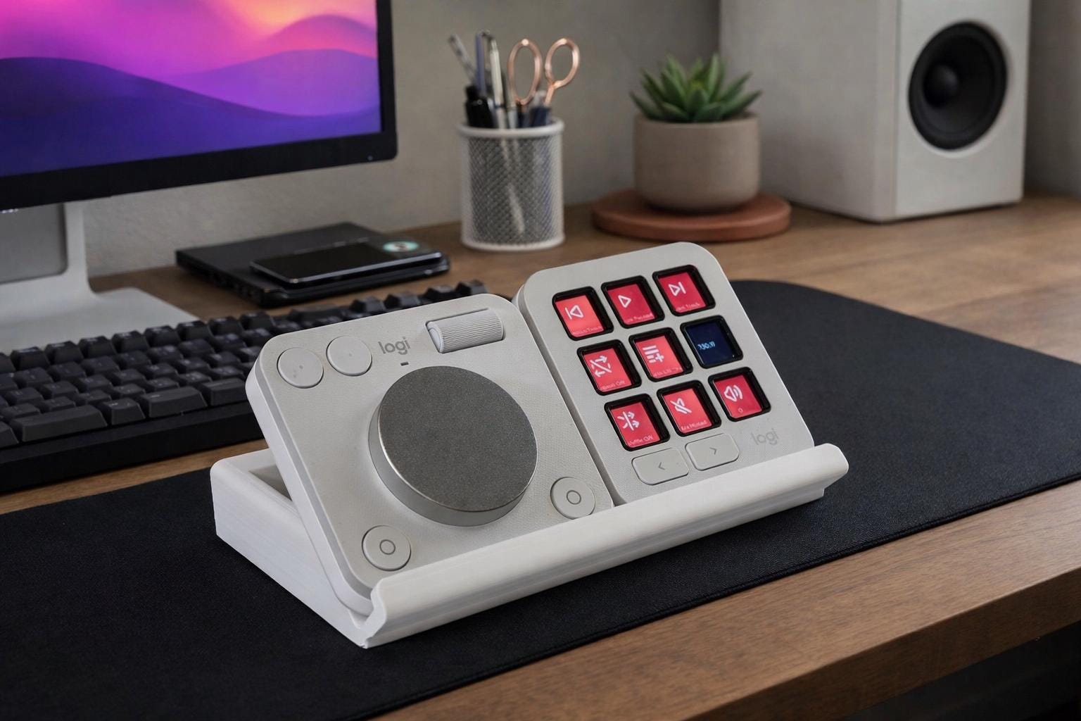 Desk Stand for Logitech Logi MX Creative Console | Angled Desktop ...