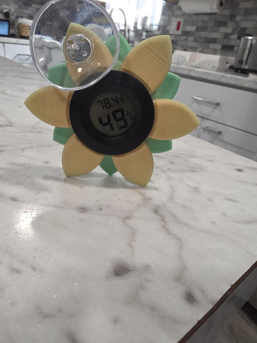 3D Printed Flower Thermometer Hygrometer: Enclosure or Desk Monitor - Etsy