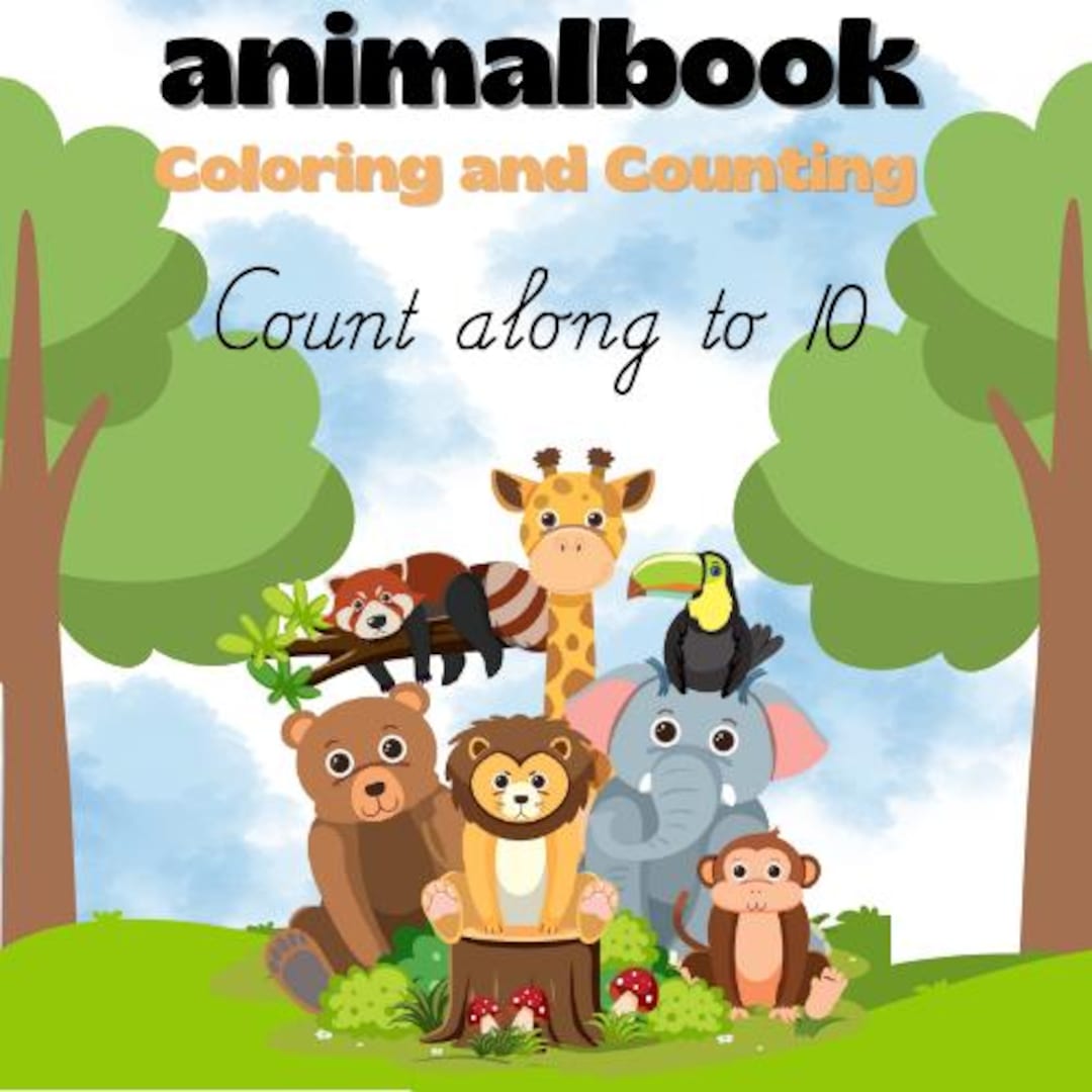 Count and Color Animals Coloring Book for Kids – 10 Educational ...