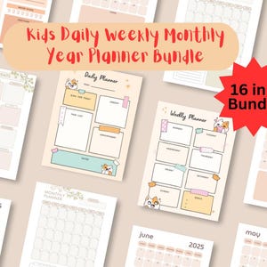 Printable Daily, Weekly Planner, Student Calendar, To-do List, Task ...