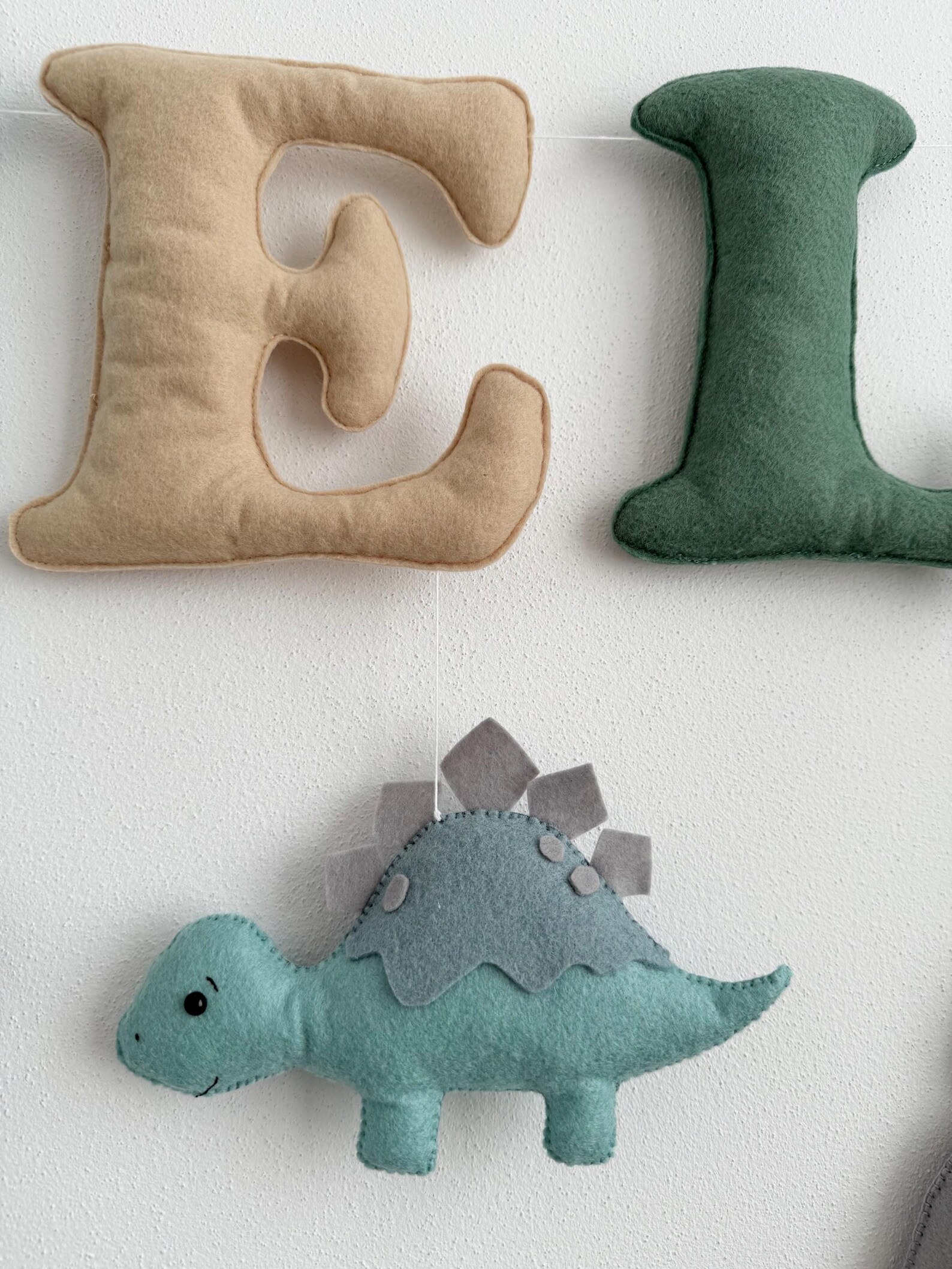 Custom Dinosaur Felt Name Banner: Personalized Nursery Decor - Etsy