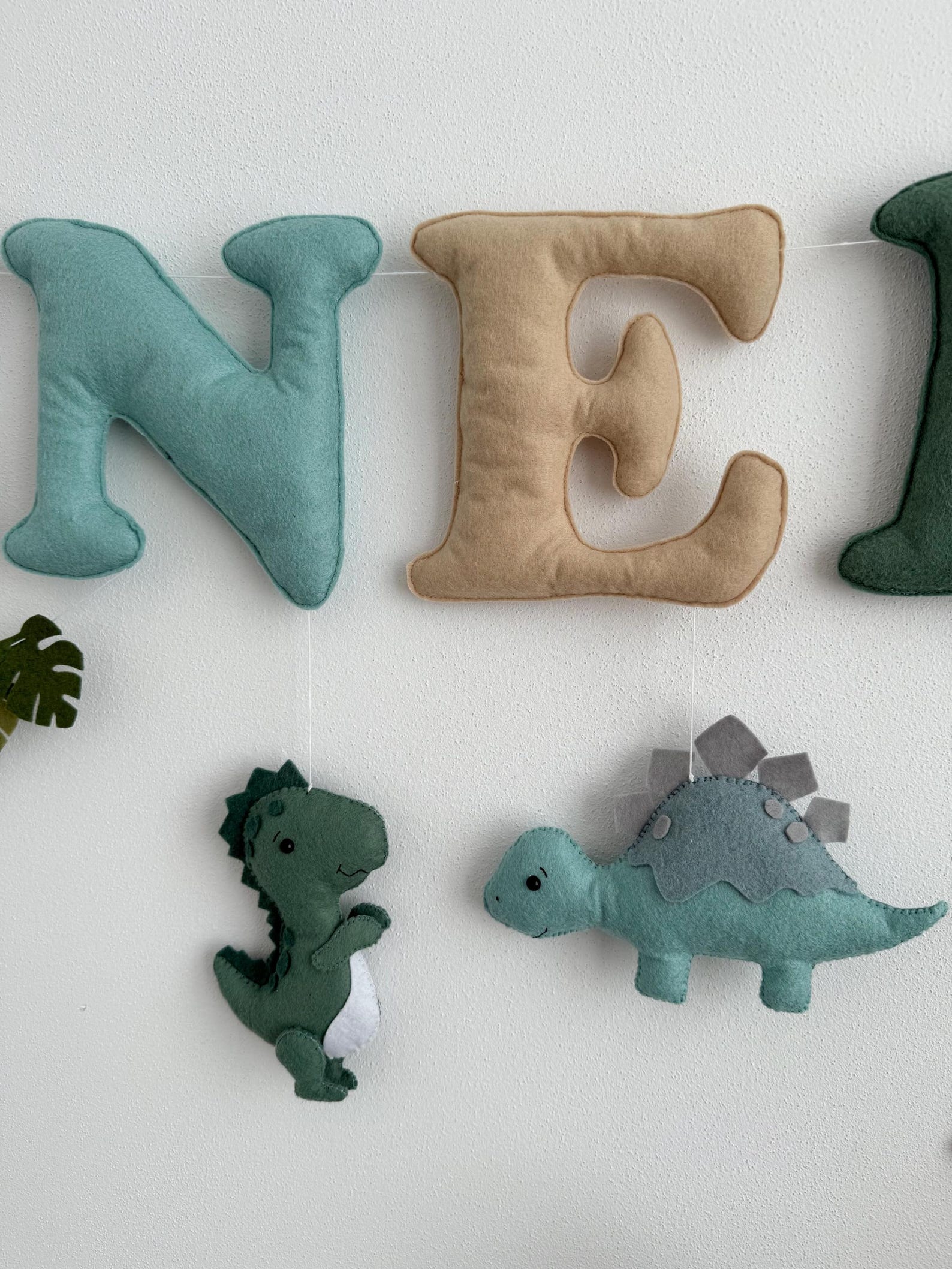 Custom Dinosaur Felt Name Banner: Personalized Nursery Decor - Etsy