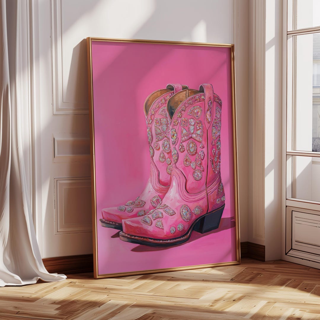 Rhinestone Cowboy Boots, Glitter Cowboy Boots, Cowboy Boot Painting ...