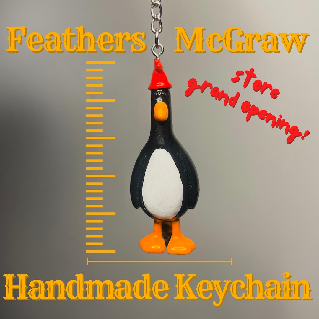Feathers Mcgraw Wallace & Gromit Keychain Penguin Stop Motion ...