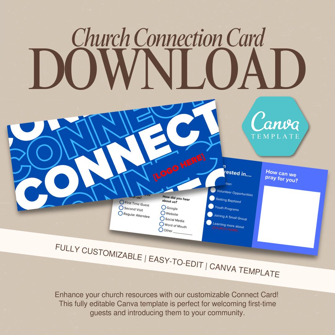 Fully-editable Church Connect Card Template | Customizable Canva Design ...
