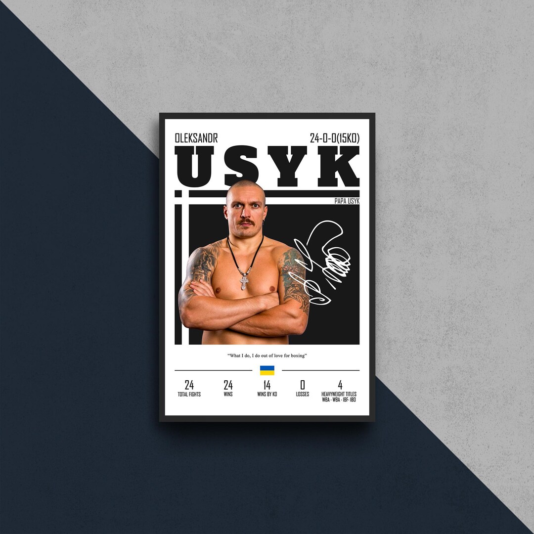 Oleksandr Usyk - Heavyweight Champion *digital Poster* 5 High ...