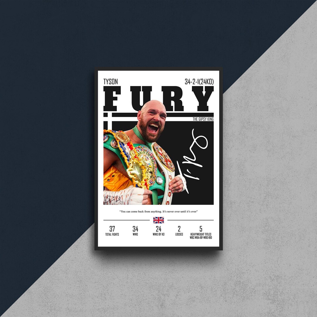 Tyson Fury - the Gipsy King *digital Poster* 5 High Resolution Files ...