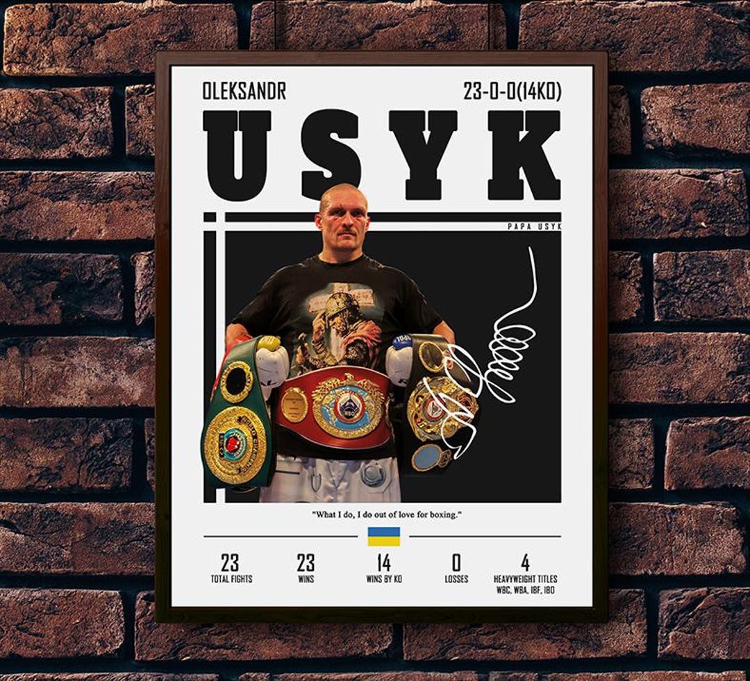 Oleksandr Usyk - Papa Usyk * Digital Poster * 3 Files - A3 Size (29.7 ...