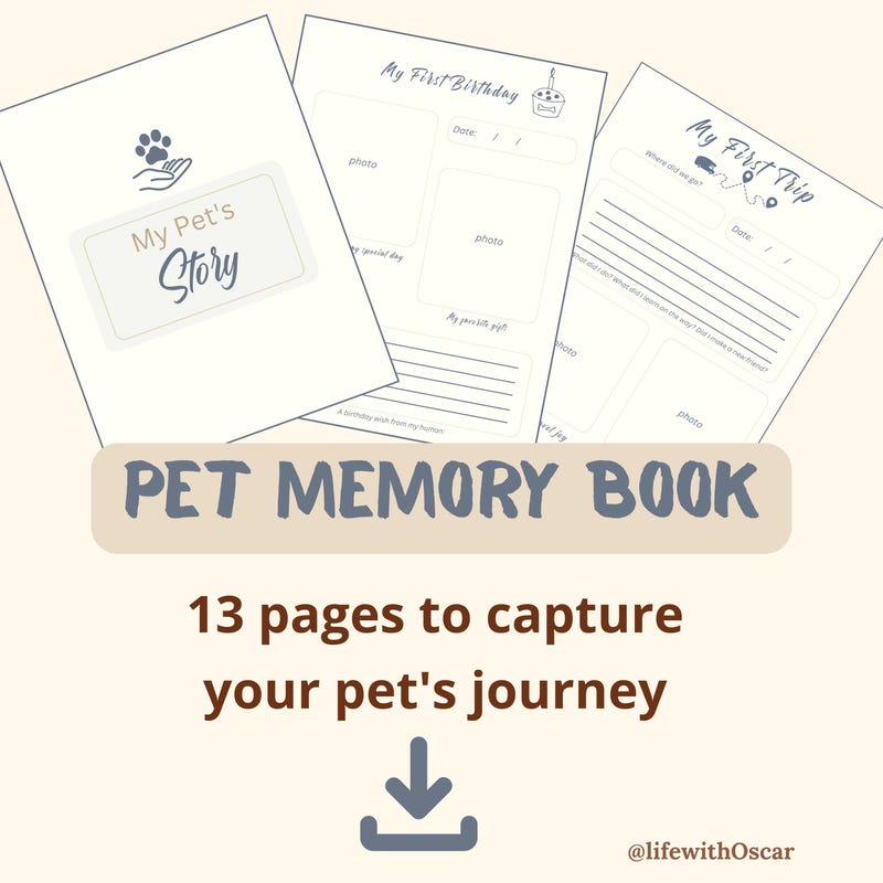 Dog Life Memory Book - Etsy