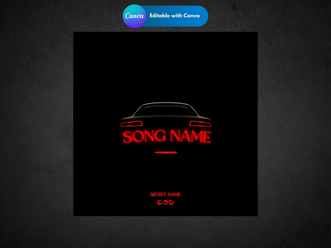 Editable Song Cover Template, Canva Template, DIY Flyer, Album Music ...