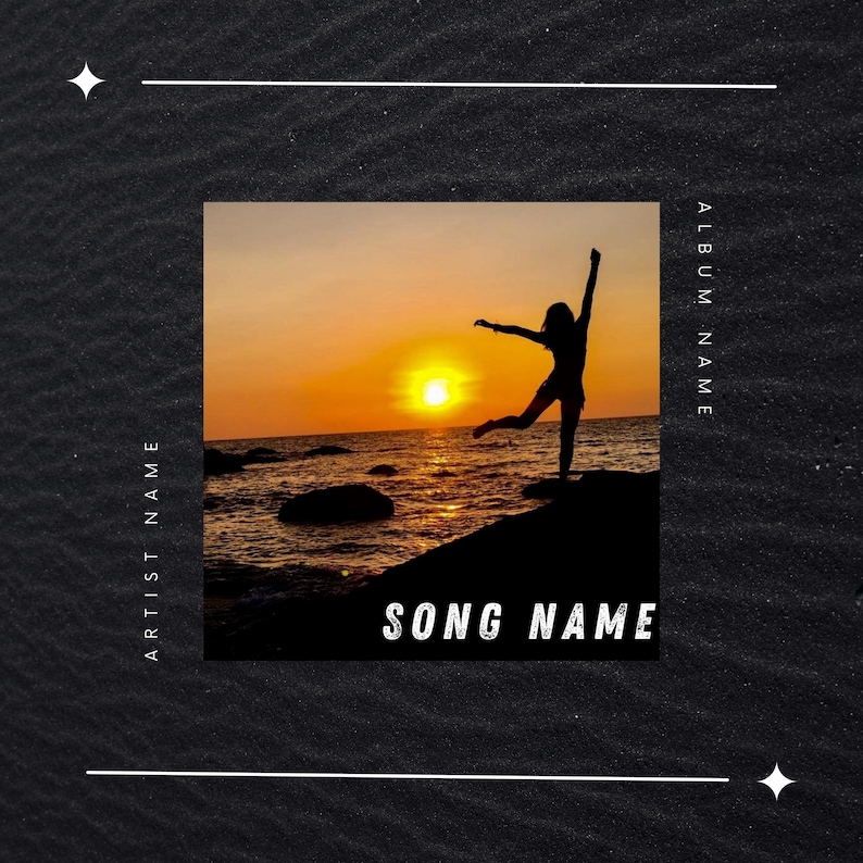 Editable Song Cover Template, Canva Template, DIY Flyer, Album Music ...