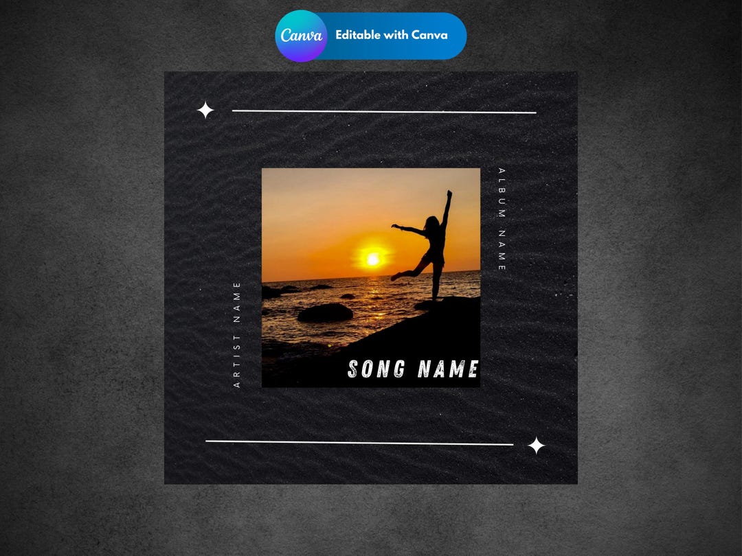 Editable Song Cover Template, Canva Template, DIY Flyer, Album Music ...