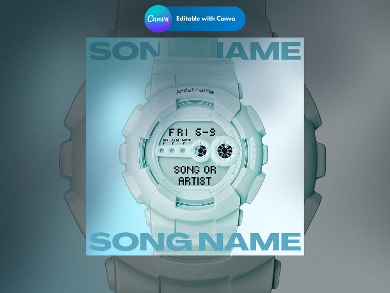 Editable Song Cover Template, Canva Template, DIY Flyer, Album Music ...