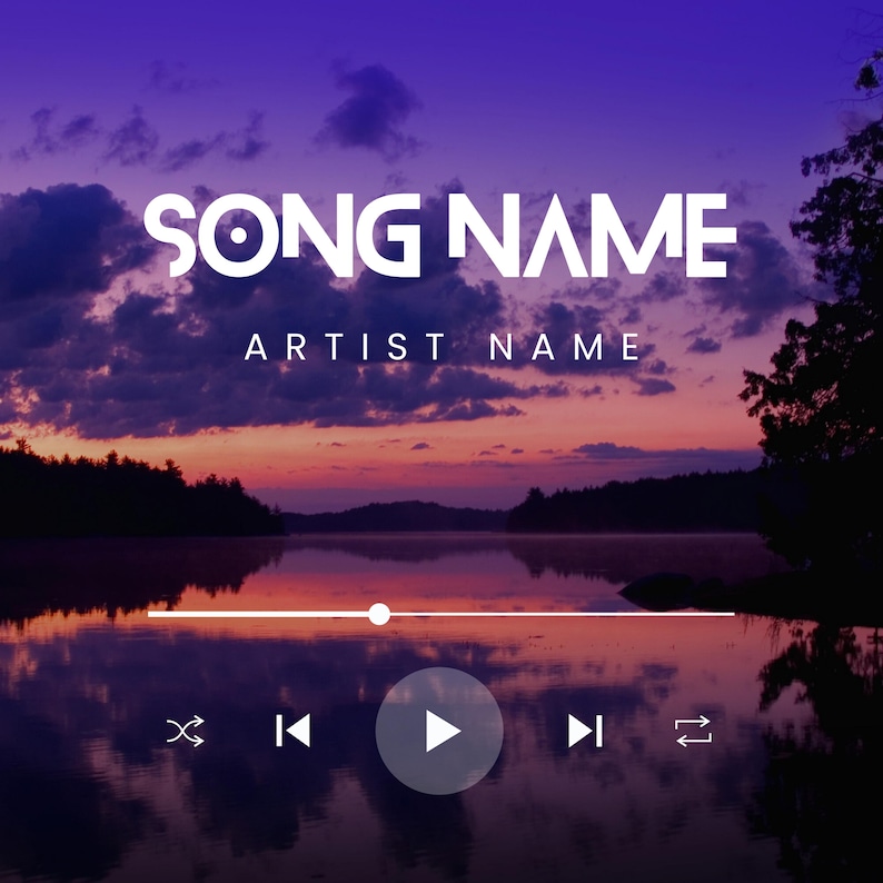 Editable Song Cover Template, Canva Template, DIY Flyer, Album Music ...