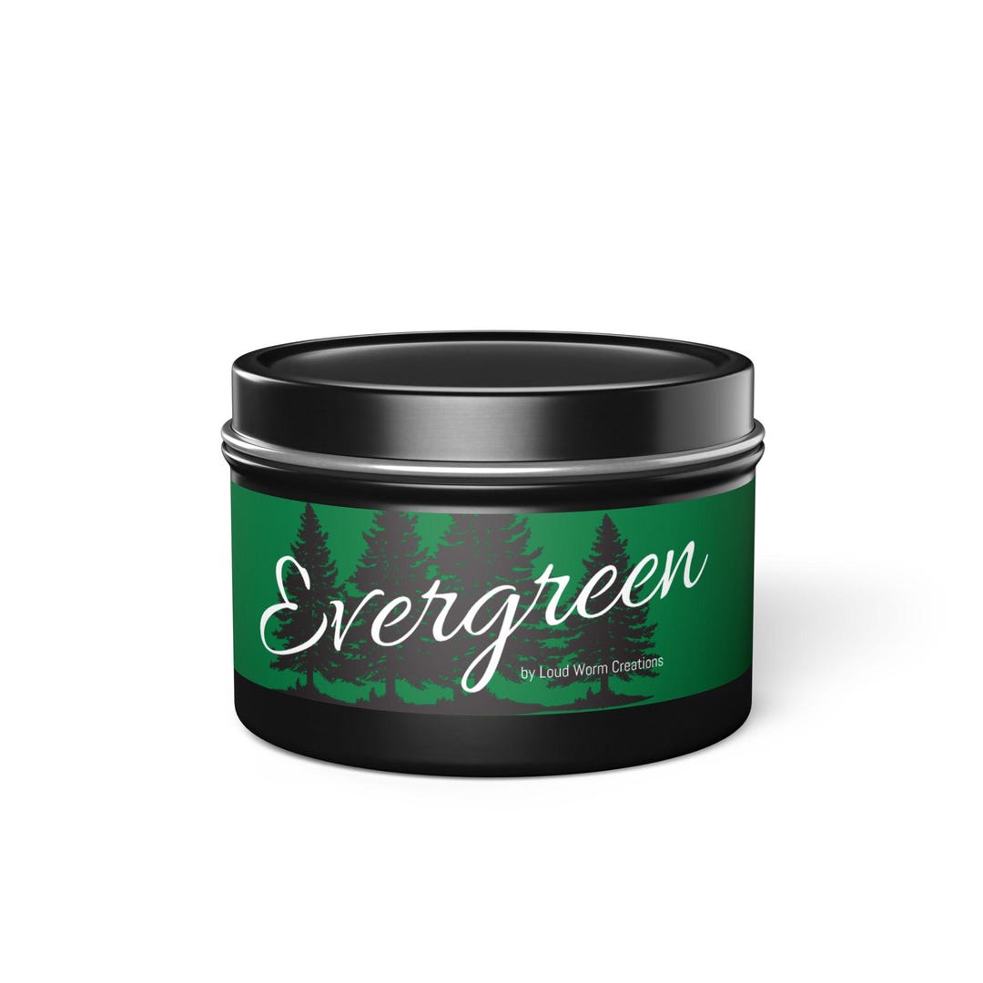 Evergreen Forest Tin Candle | Evergreen Scented Tin Candle - Etsy