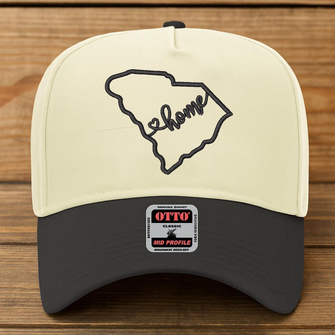 South Carolina Home Hat Embroidered | SC State Outline Cap | Trucker ...