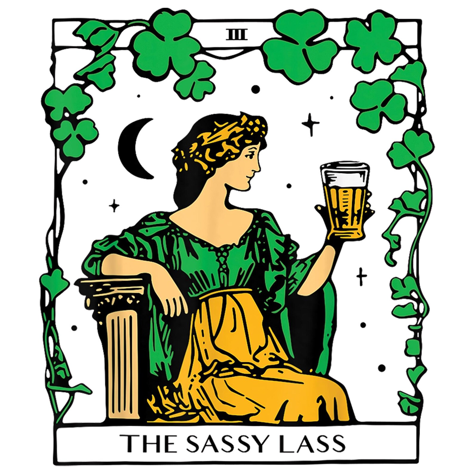 The Sassy Lass St Patrick’s Day PNG – Vintage Inspired Woman With Beer ...