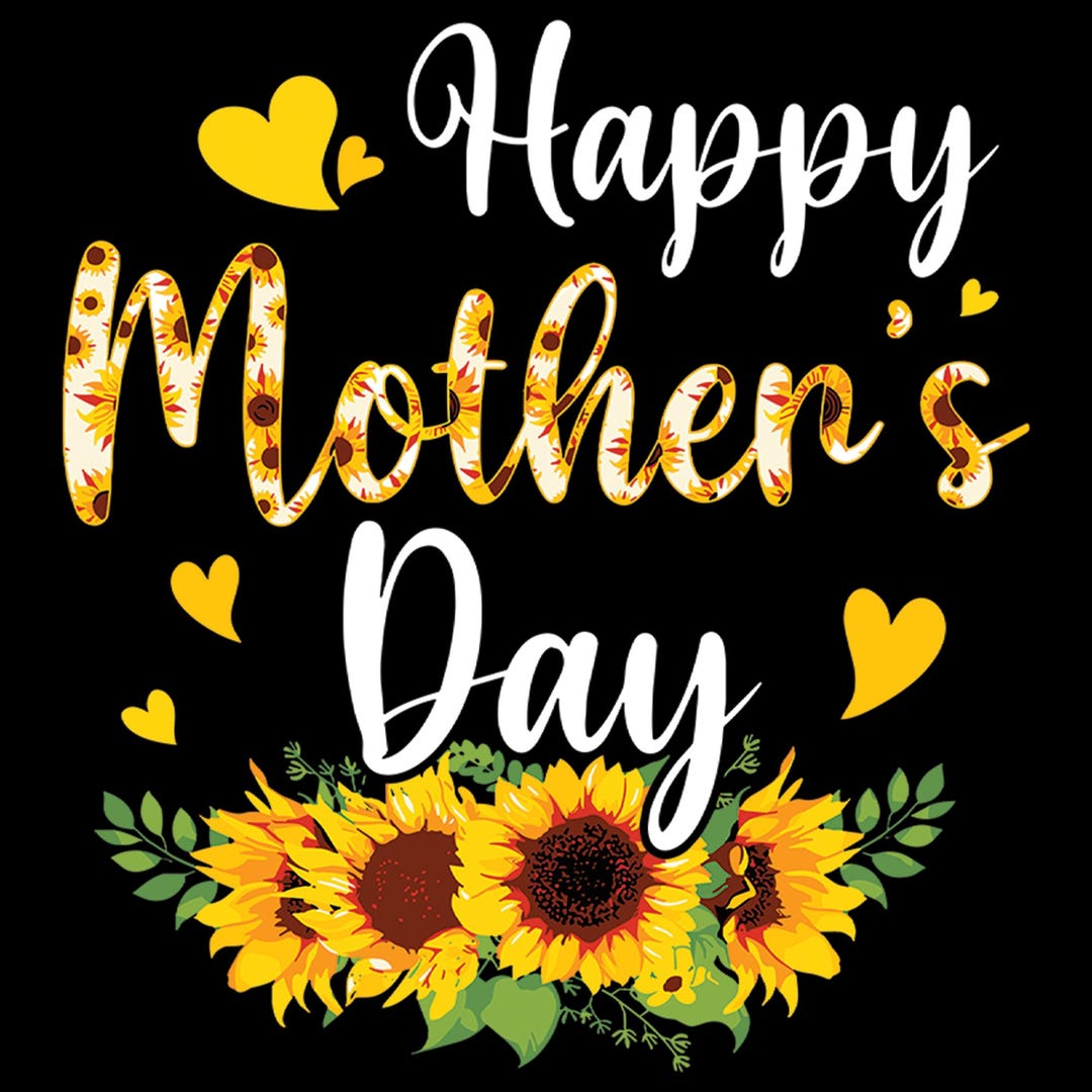 Happy Mother’s Day Sunflower PNG | Cute Floral Sublimation Design ...