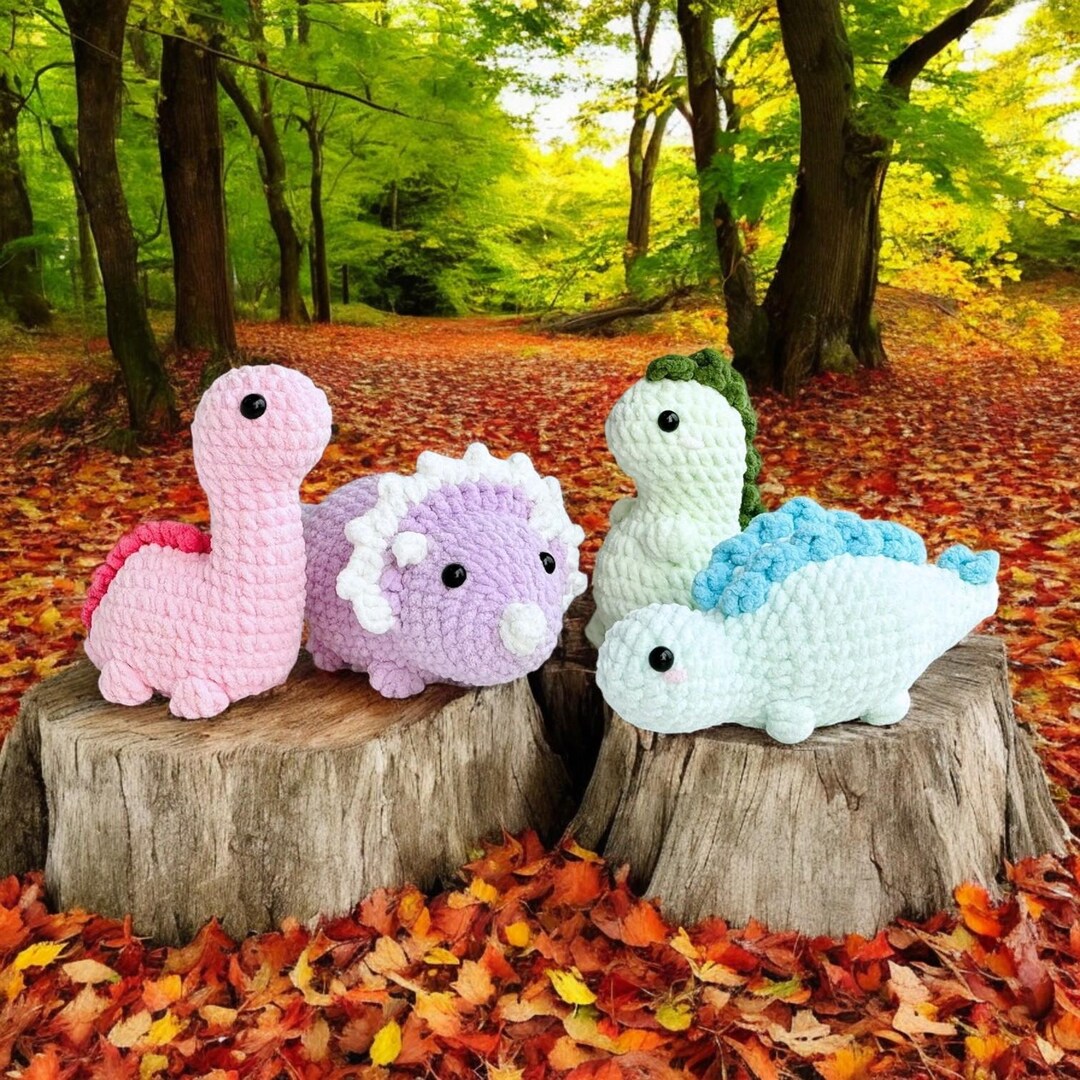 Dinosaur Jurassic World No Sew Crochet Pattern, No Sew Amigurumi ...