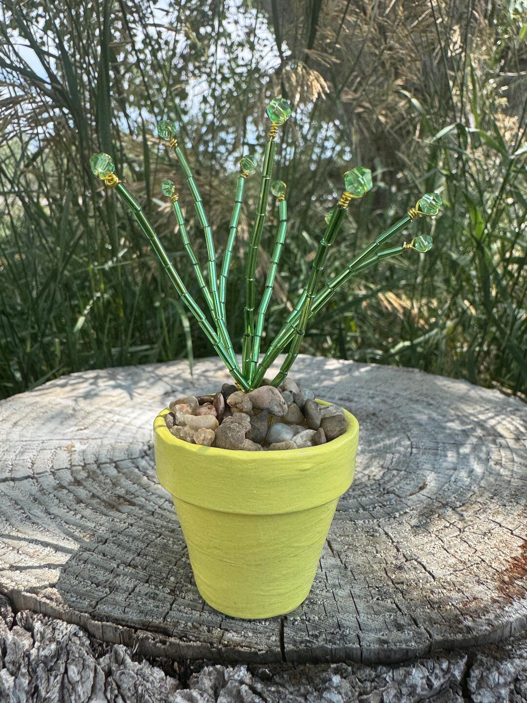 Beaded Potted Plant (mini Spider Plant Inspired Potted Plant) - Etsy