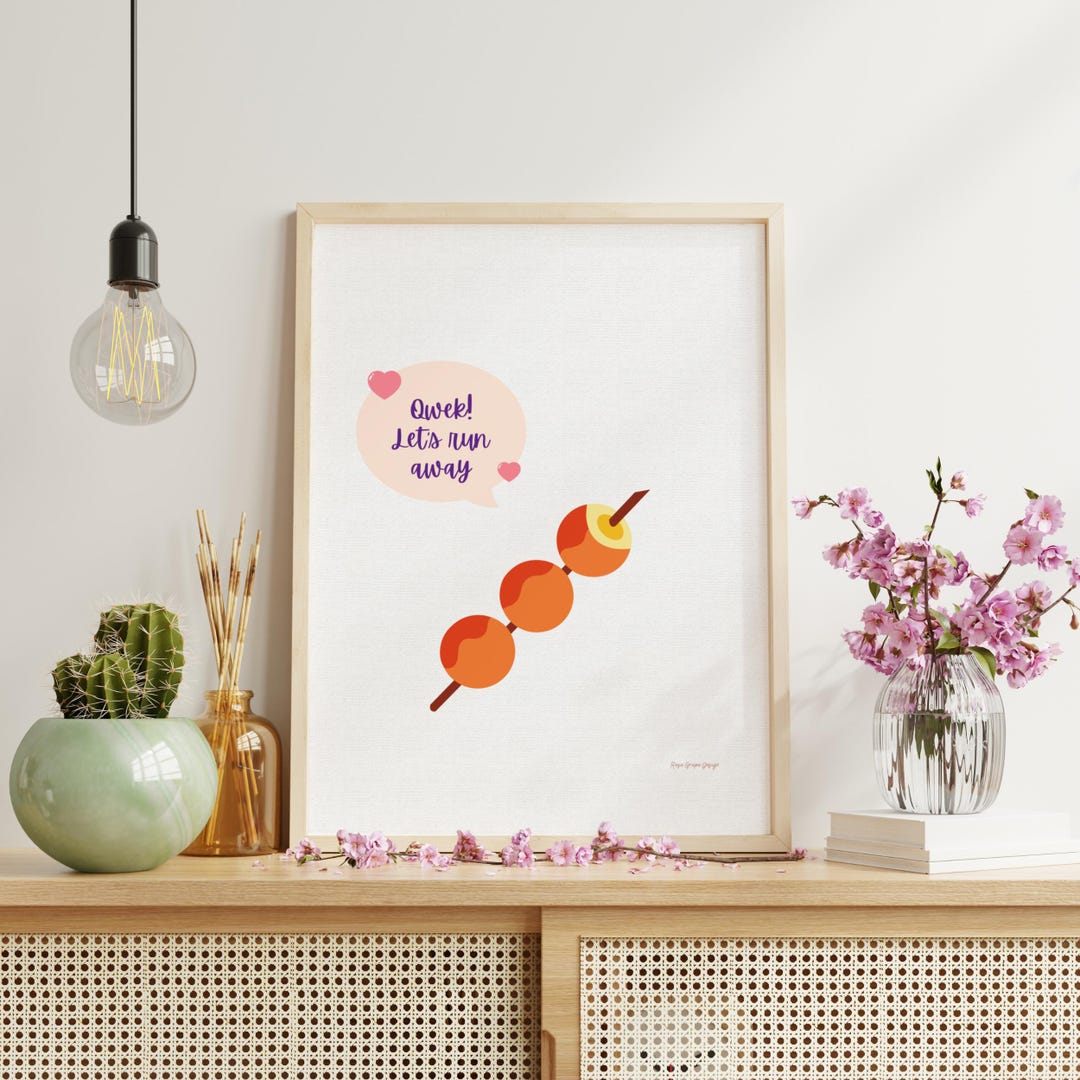 Funny Filipino Wall Art, Kawaii Kitchen Decor, Funny Dessert Art, Wall ...